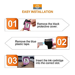 Remanufactured 67 XXL Ink Cartridges Replacement for Hp 67XL 67 XL Ink Cartridges Black/Color Combo Pack Compatible with Hp Deskjet 2700 2732 Envy 6000 6400 6455 DeskJet Plus 4100 4152 4155 Printers