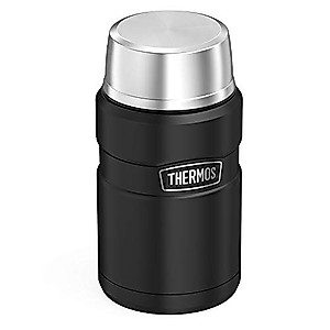 THERMOS Stainless King Food Flask, Matt Black, 710 ml