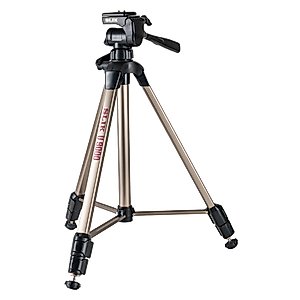 Slik U9000 Tripod with 3-Way Fluid-Effect Head and Built-In Bubble Level,Silver