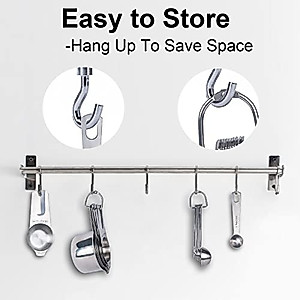 20PCS Measuring Cups and Measuring Spoons Set, Food-Grade Stainless Steel Measure Cup Set for Cooking Baking Measurement, Including 7 Cups, 9 Spoons, Level, Magnetic Chart, Stackable Measuring Set