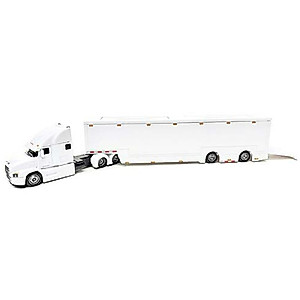 Mack Anthem Enclosed Transporter White Custom Haulers Series 1/64 Diecast Model 12418w