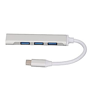 USB C Hub, 4 in 1 USB Docking Station for Printer for Keyboard for Tablet(Silver)