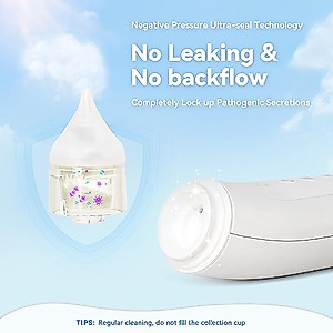 LANMULI Electric Nasal Aspirator for Baby, Automatic Toddler Nose Sucker with Adjustable Suction Level, Music and Light Soothing Function