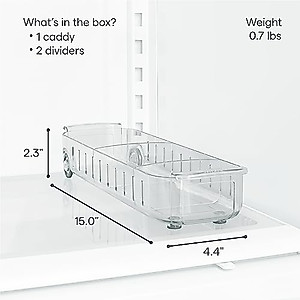 YouCopia RollOut Fridge Caddy, 4" Wide