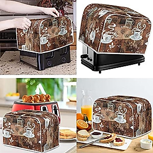 Pointodoor Coffee Maker Appliance Covers Washable Kitchen Blender Dust Cover Bread Maker Toaster Cover 2 Slice Kitchen Accessories