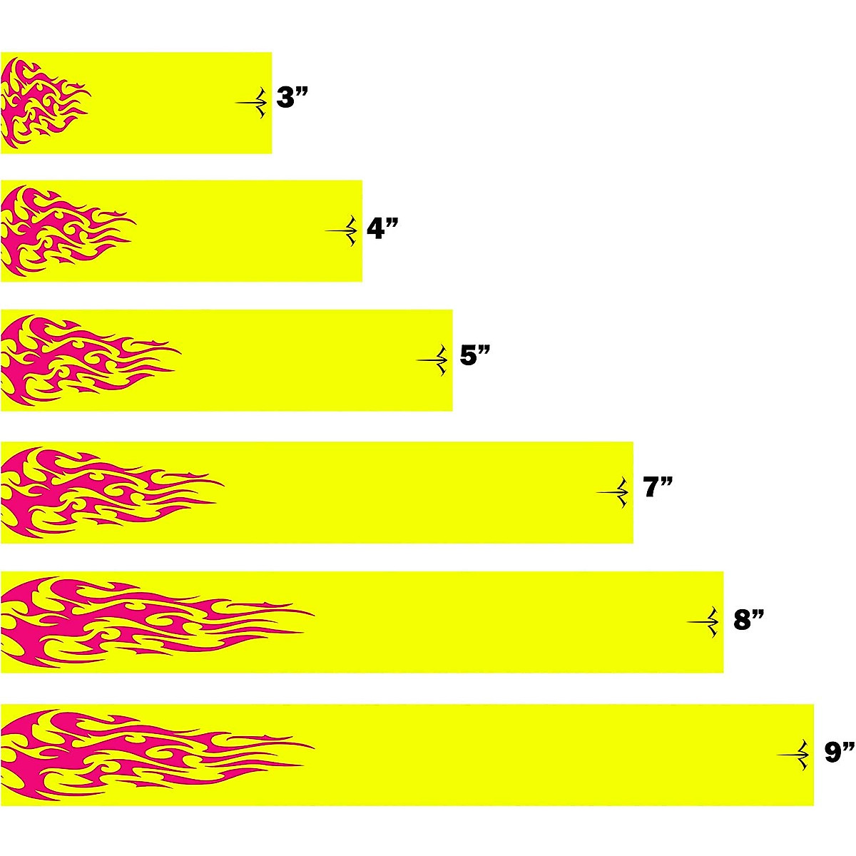 White Water Archery Tribal Flames 1 Fluorescent Neon Yellow Pink Flames Arrow Wraps 15 Pc (9, 1)