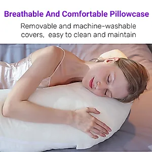 CAICFYIN Swan Pillow Full Body Pillow,60 Inch Side Sleeper Pillows for Adults,Maternity Pillow for Pregnant Women with Velvet Cover, White