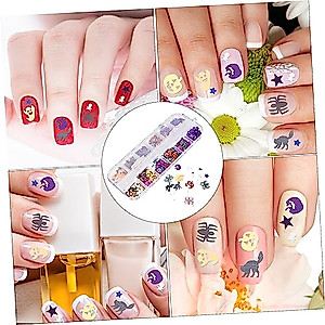 Lurrose 2 Boxes Nail Art Sequins Nail Art Sticker Glitter Stickers Nail Stickers Metallic Halloween Nail Sequins Halloween Body Glitter Halloween Nail Art Glitter Nail Glitter Flash Set 3D