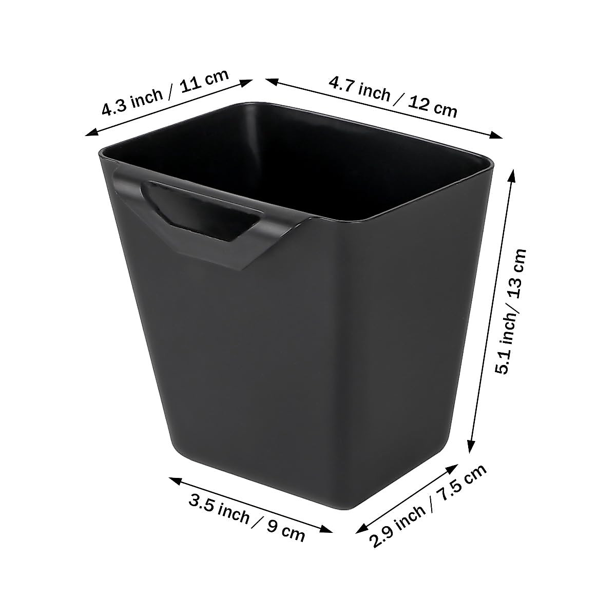 Tonxus 8 Pack Hanging Cup Holders,Rolling Cart Accessories Utility Cart Accessories For Art & Craft Supplies, Hanging Storage Basket Pencil Holder Makeup Organizers, Black