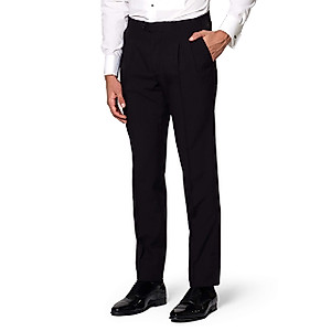 Opposuits Men's Formal Outfit - Premium Tuxedo Suit - Slim Fit - Black - includes Blazer, Pants and Bow Tie