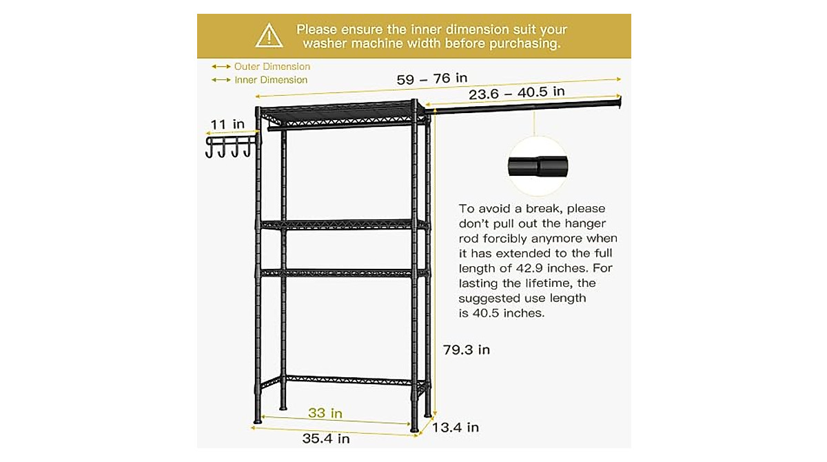 Ulif Laundry Room Organizer - Heavy-Duty Wall-Mounted Storage System