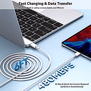 iPhone 14 13 Fast Charger, 40W Dual USB-C Quick Wall Charger[MFi Certified] 2pack 6FT Long Lightning Cable+Double Port Foldable USBC Apple Charger Fast Charging for iPhone 14/13/12/11/XR/XS/SE/iPad