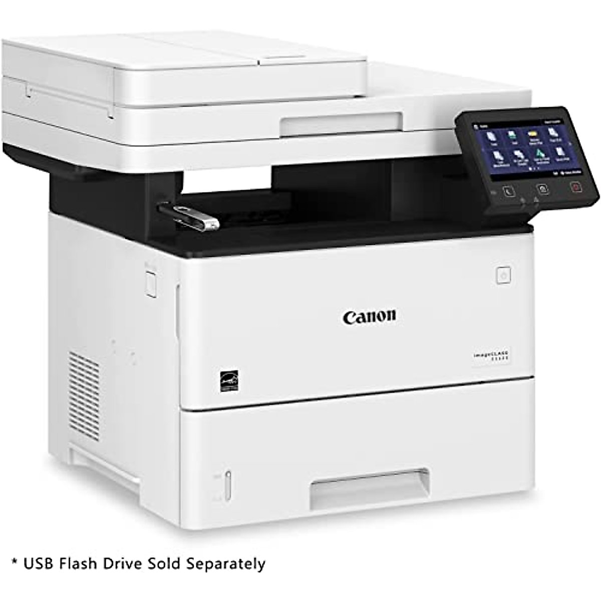 Canon imageCLASS D1620 All-in-One Wireless Monochrome Laser Printer, White - Print Scan Copy - 5" Touch Panel, 45 ppm, 600 x600 dpi, 8.5" x 14", Auto 2-Sided Printing, 50-Sheet ADF, Ethernet