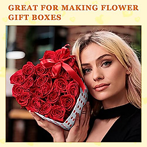 9 Pieces Mother's Day Heart Shaped Gift Boxes with Transparent Window Red Heart Dot Flower Boxes Cardboard Floral Gift Goody Box for Holiday Decorative Present Wrapping Packaging, 3 Sizes