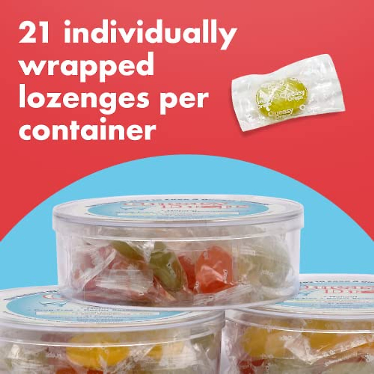 Queasy Drops | 3 Pack: 21 Drops Each | Drug Free & Gluten Free | Five Flavors: Green Tea with Lemon, Ginger, Raspberry, Banana & Cola 21 Count