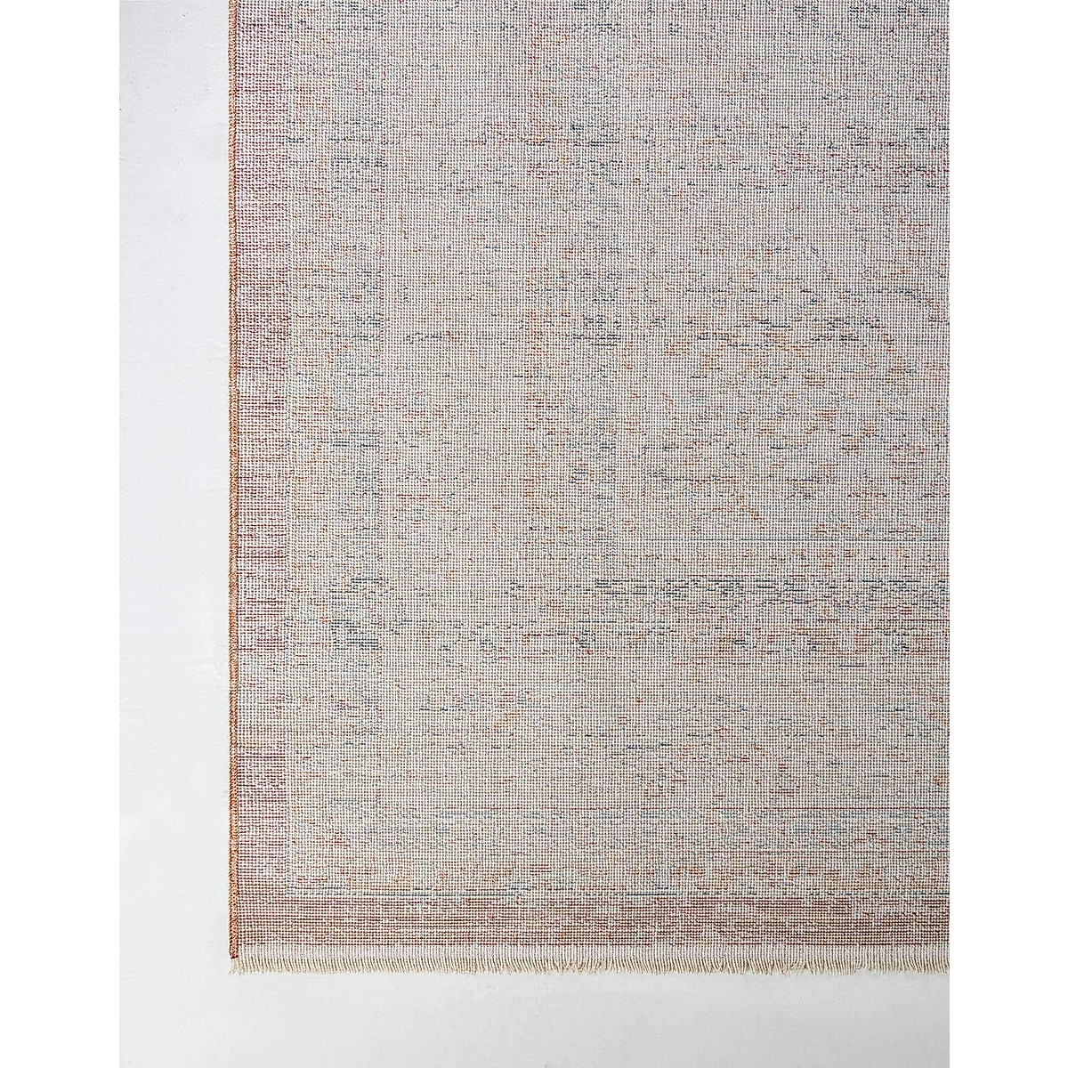 Unique Loom Noble Collection Country, Traditional, Distressed, Vintage, Geometric, Border Area Rug, 8' 0" x 9' 11", Red/Ivory