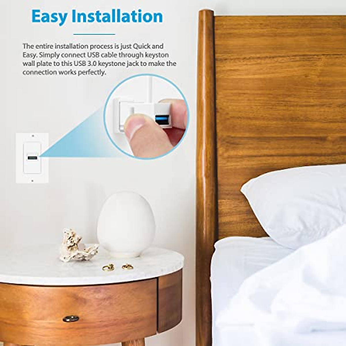 USB 3.0 Keystone Jack Inserts (5 Pack)