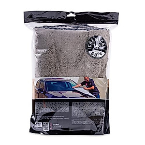 Chemical Guys MIC1995 gray Woolly Mammoth Microfiber Dryer Towel (36" x 25")