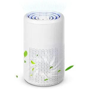 Air Purifiers HEPA Air Purifier for Home with USB Cable, 20db Quiet Air Cleaner Air Filter Eliminator for Bedroom Desktop Office Living Room for Pet, Pollen, Smoke Odor Pollutants