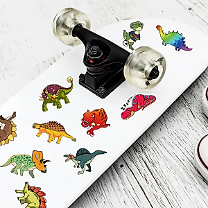 Dinosaur Stickers 100 Pcs Waterproof Vinyl Stickers for Water Bottles 2