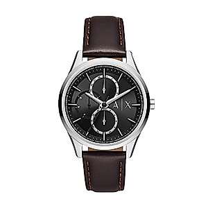 AX ARMANI EXCHANGE Men's Multifunction Brown Leather Watch (Model: AX1868)