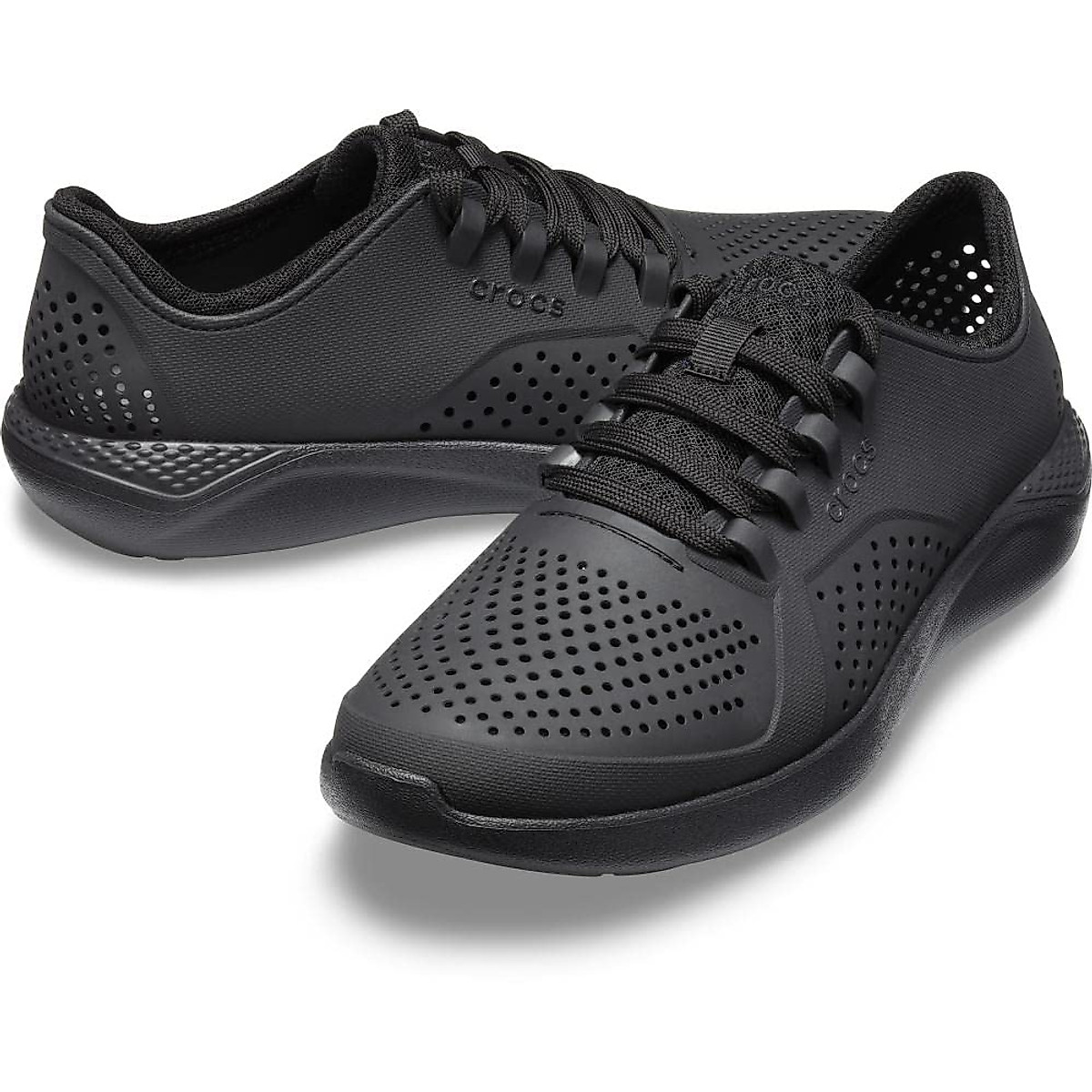 Crocs Men's LiteRide 360 Pacer Sneakers, Black/Black, 8 Men