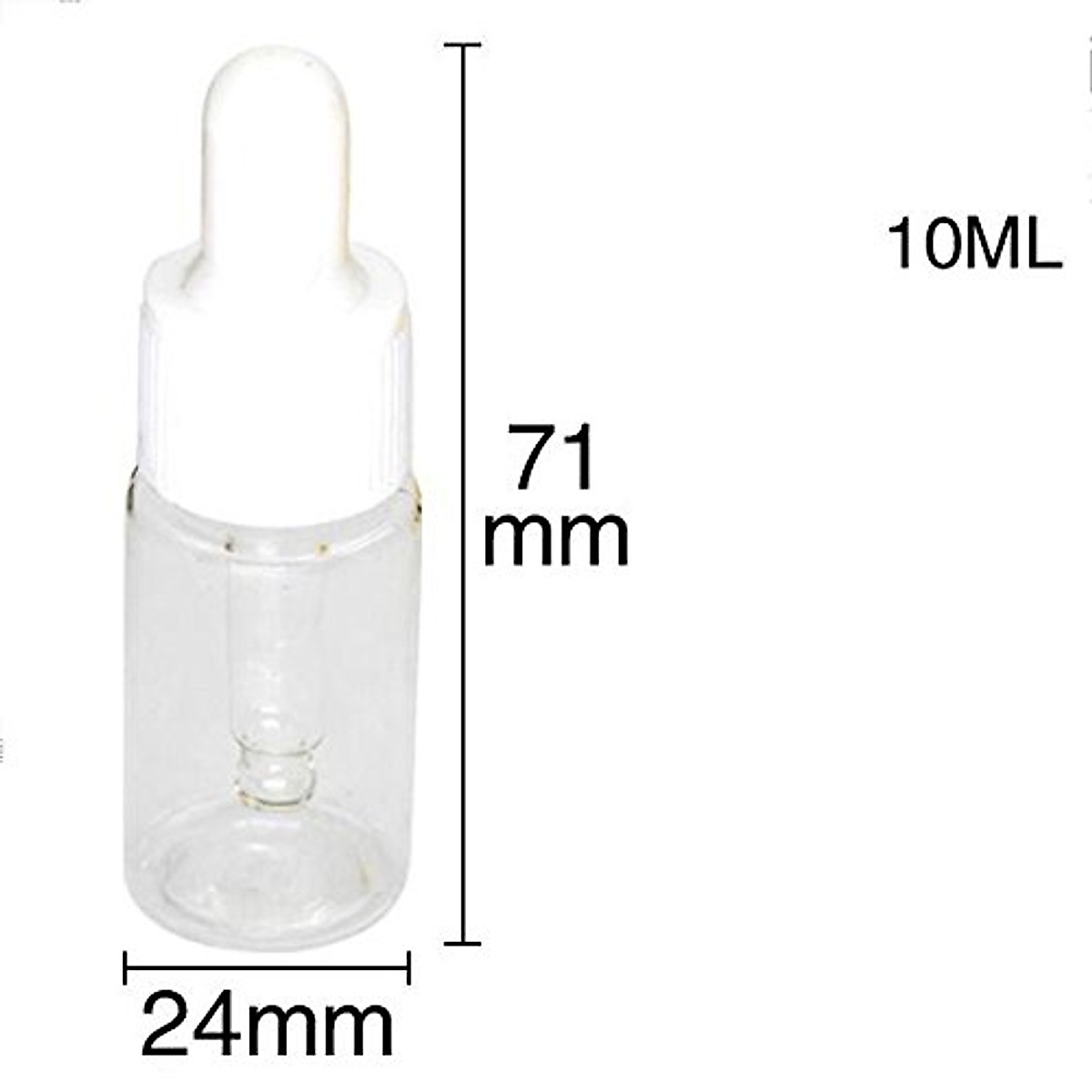 24PCS 10ML 0.34oz Empty Plastic Eye Dropper Bottles With Glass Pipettes Dropping Container For Essential Oil Aromatherapy Medicine Cabinet Dispenser Vials (Clear)