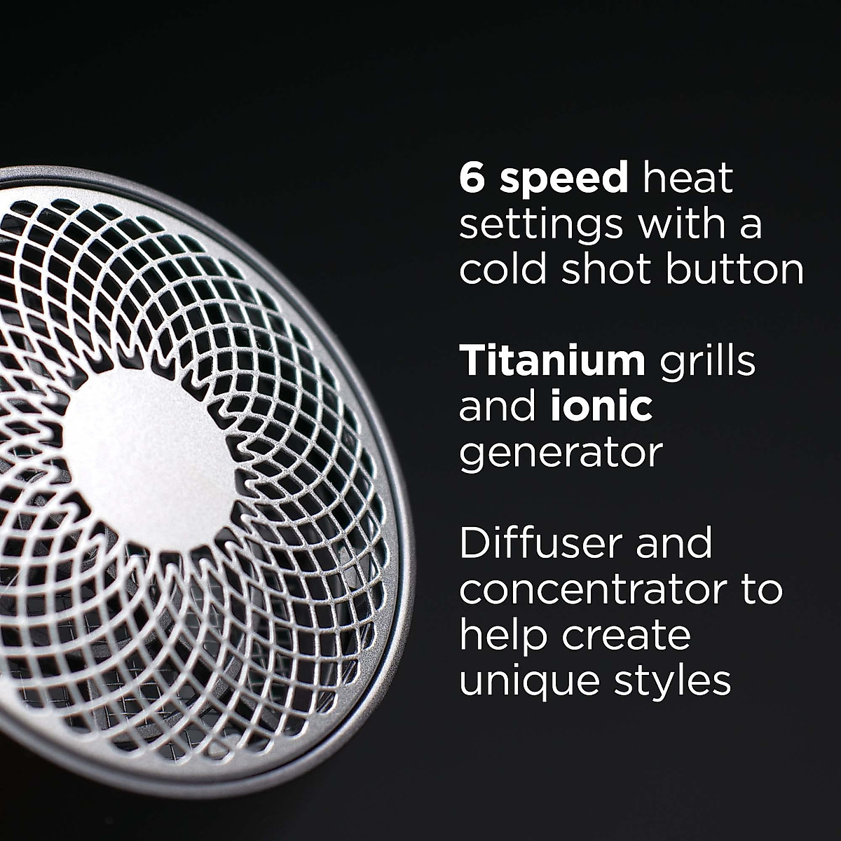 RUSK Engineering Speed Freak Ceramic and Tourmaline Professional 2000 Watt Hair Dryer - Far-Infrared Heat and Natural Ions Dramatically Reduce Drying Time