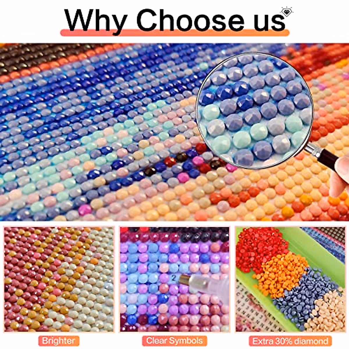 Uatiodo Diamond Painting Kits for Adults, 6 Pack Diamond Painting Kit, DIY 5D Diamond Art Paintings, Sunset Beach Paint with Diamonds, Home Wall Decor, 12 * 16 inch