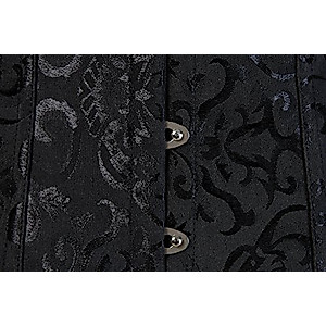 frawirshau Women's 9427 Lace Up Boned Underbust Waist Trainer Corset XX-Large Black