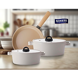 NOKESS Universal Pot Lid Knob Compatible with Crockpot Lids, Pan Lid Replacement Handle, Heat Resistant Pot Knob for Glass, Steel Lids, Easy Grip Lid Handle, Kitchen Cookware, 2.75”x1.77”