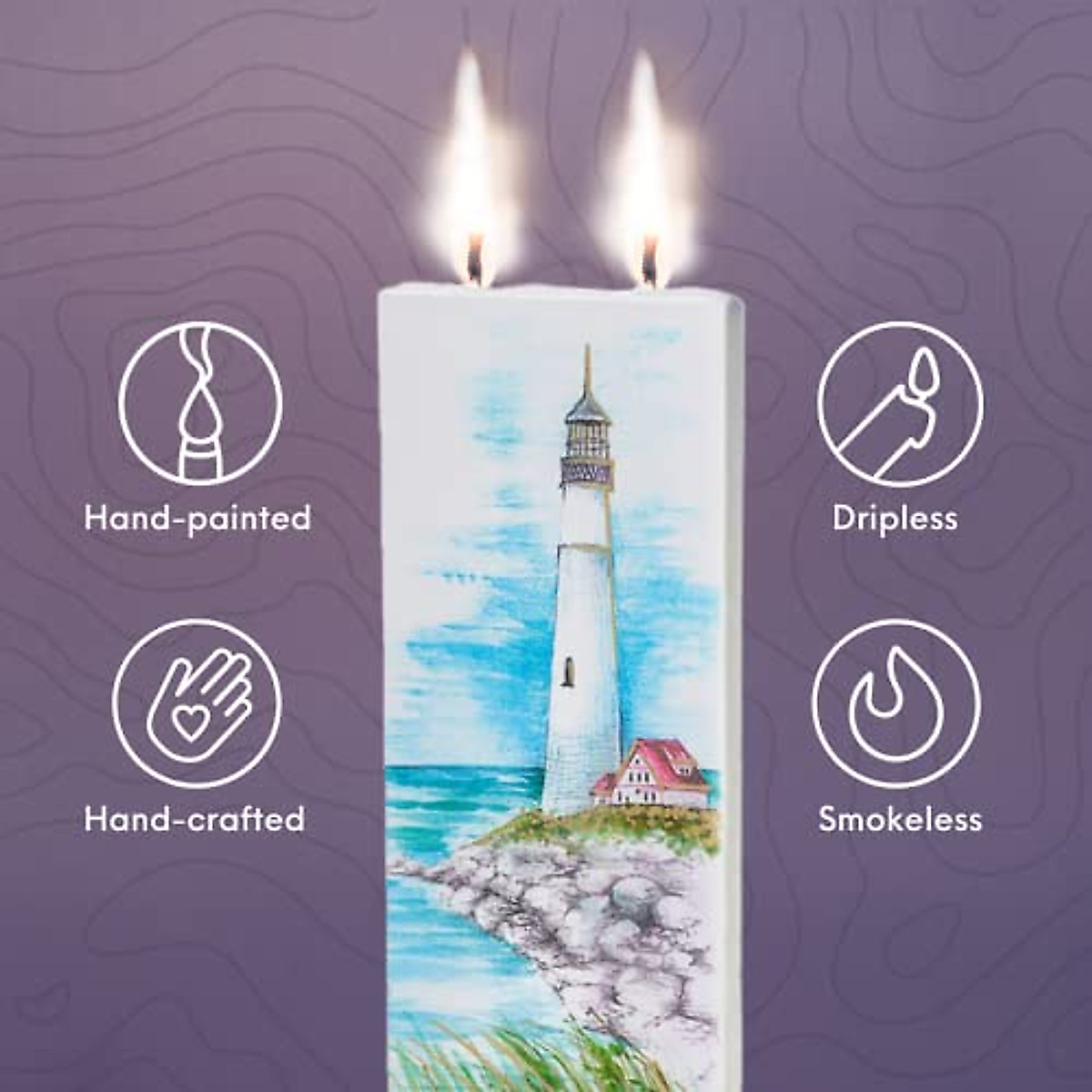 flatyz Decorative Candles – Special Candles for Gift – Handmade Candles – Flat Candles Decoration – Long Burning Time 3-4 Hours 60 x 10 x 150 mm – Tree