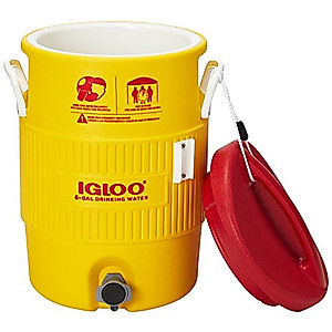 Igloo 385-48153 Heat Stress Solution Water Coolers, 5 gal, Red/Yellow