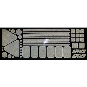 LiteMark Reflective Black 3M Sticker Pack for Bikes, Helmets, Safety - Pack of 51 Pcs (Variety of Shapes)