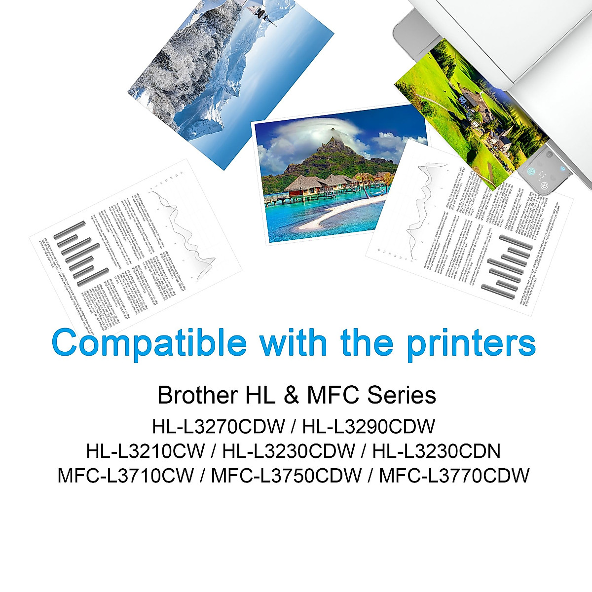 TN227 TN-227 Toner Cartridges - Cyan High Yield TN227 TN223 Compatible Replacement for Brother HL-L3290CDW HL-L3210CW MFC-L3770CDW MFC-L3750CDW MFC-L3710CW Printer(1 Pack)