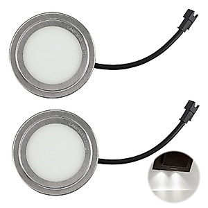 GUGUMO 2Pack DC 12V 1.5W Range Hood Bulb with SM Socket, Sturdy Stainless Steel Undercabinet Closet LED Light Kitchen Lamps, Stove Appliance Light LED Replacement (Cold White, 6000K)(Plz See Details)