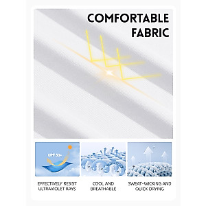 TACVASEN Womens Long Sleeve Rash Guard Shirts Outdoor Summer Swim Shirt Dry Fit Pullover White L