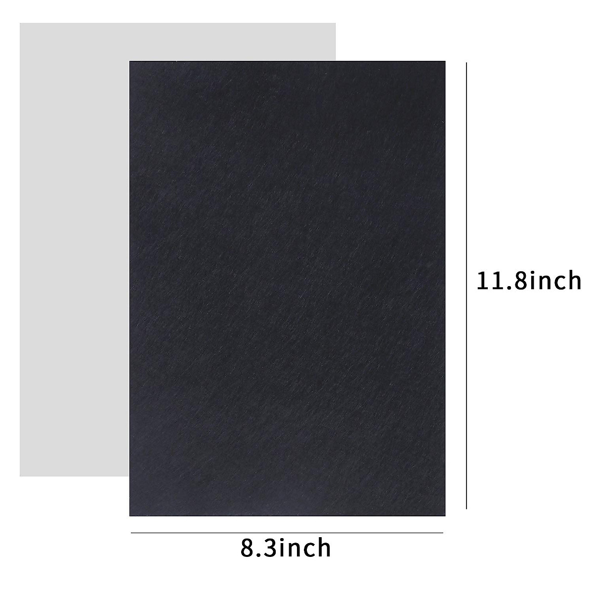 Perzodo 6 Pieces Black Adhesive Back Sheets - 8.3 by 11.8" (A4 Size) Adhesive Back Felt Sheets for Art Crafts Making, Jewelry Box and House Adorning