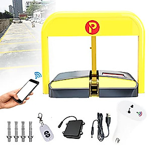 BEESOM 50M Automatic Remote Control Parking Lock, Carport Auto Space Stall Barrier, Private Car Parking Latch Space Lock, Car Park Driveway Guard Saver Automatic Barrier Remote Controlled