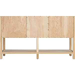 Signature Hardware 953748-60-RUMB-1 Robertson 60" Double Vanity Cabinet Set with Wood Cabinet, Vanity Top and Rectangular Undermount Sinks - Single Faucet Hole