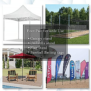 Simond Store Canopy Footpad Fitting 6 pc 1-3/8 inch Diameter High & Low Peak Connectors for Carport Frame Boat Shelter Outdoor Canopies Party Tents Garage Batting Cage Garden Shade (6 PC)