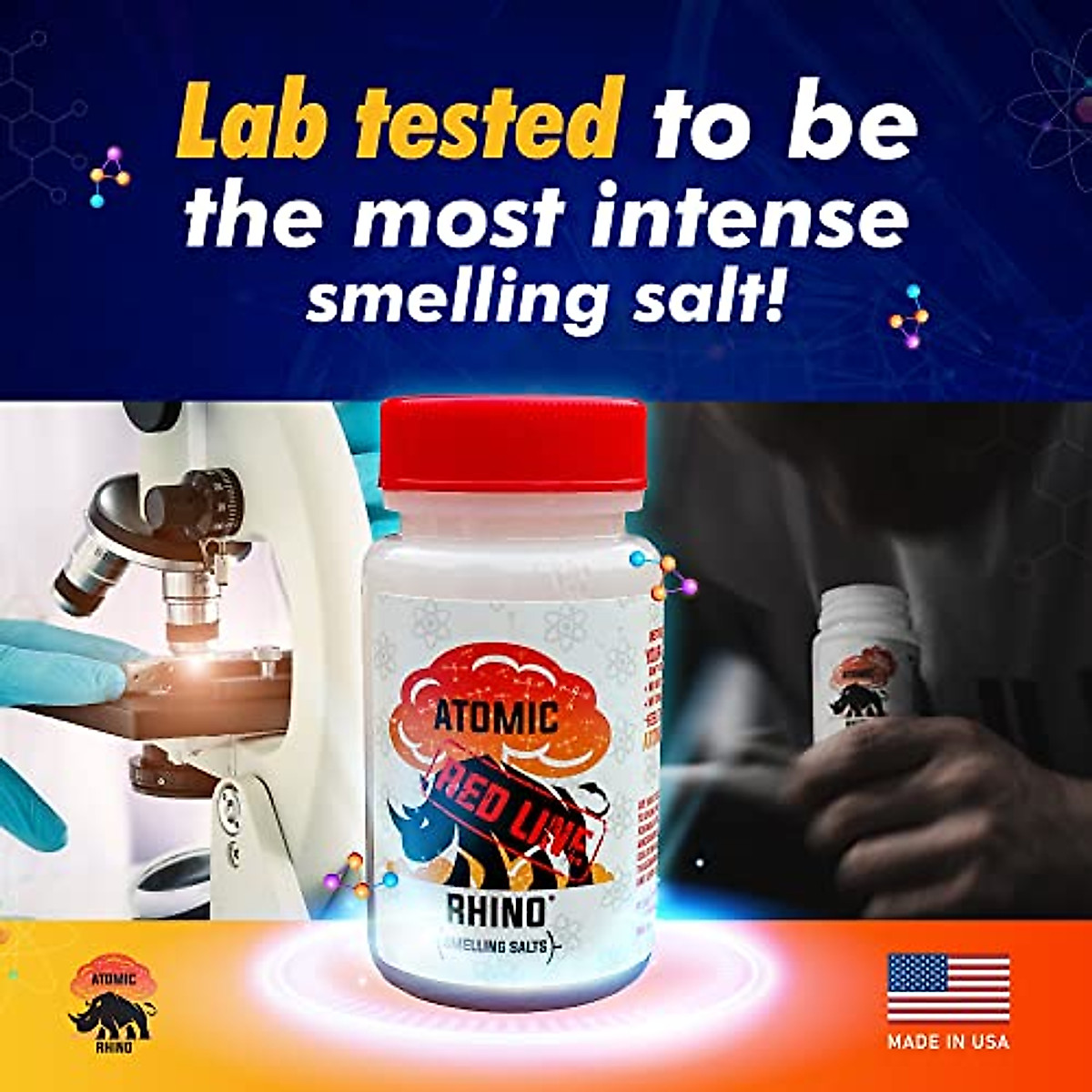 Atomic Rhino Smelling Salts Red Line Ultra Strong Aqua Ammonia