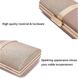 CARIEDO Evening Clutch for Women, Evening Bag Crossbody Bag Wedding Bridal Purse for Cocktail Party Prom(JM0818 Pink)