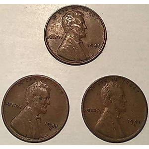 1941 P D S Lincoln Wheat Cent Penny Seller Very Fine