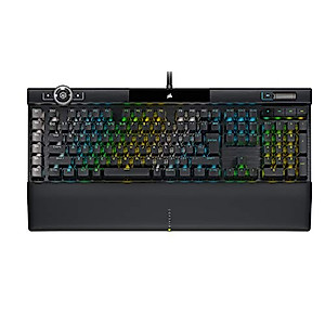 CORSAIR CH-912A014-JP K100 RGB Flagship Mechanical Gaming Keyboard, Japanese Layout, Cherry MX Axis, Equipped with AXON Hyperprocessing Technology, PBT Double Shot Key Cap