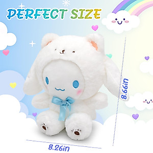 Kawaii Cinnamon Plush Doll 8", Cartoon Stuffed Animal Figure Anime Plushies Pillow Toy, Super Cute Cartoon Theme Party Favor, Soft Lovely Plushies Gift for Girls Teens Fans Birthday Decoration, Blue