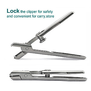 VOGARB Nail Clippers for Thick Nails Extra Wide Jaw Opening Large Long Handle Nail Cutter with File Heavy Duty Fingernail Toenail No Splash for Men Women Adult Seniors (Silver with File)