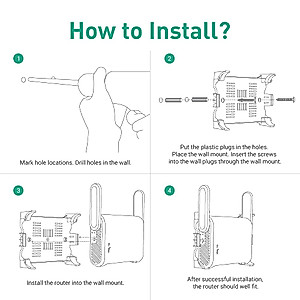 GL.iNet WiFi Router Holder Wall Mount with Screws, Compatible with GL-A1300 (Slate Plus), GL-SFT1200 (Opal), GL-MT1300 (Beryl) Router, Networking Device Bracket, Easy to Install (White)
