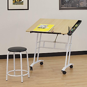 Studio Designs 13240 Craft Center, White/Maple,34" W x 23.5" D x 37.5" H