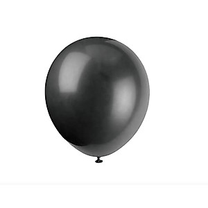 Unique Party Latex Balloons, 9", Jet Black